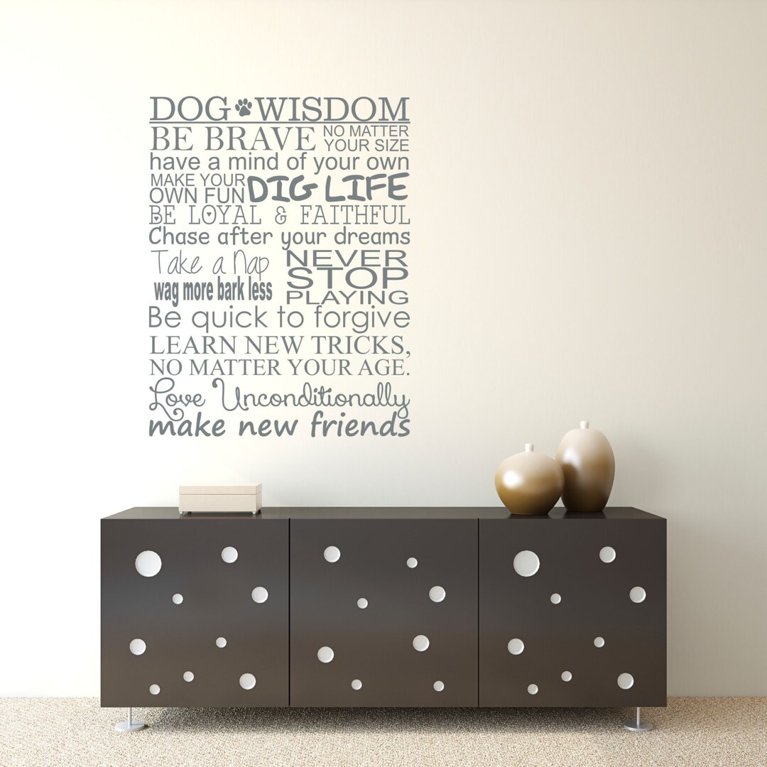 Pet Dog Wisdom Wall Decal Sticker - Etsy