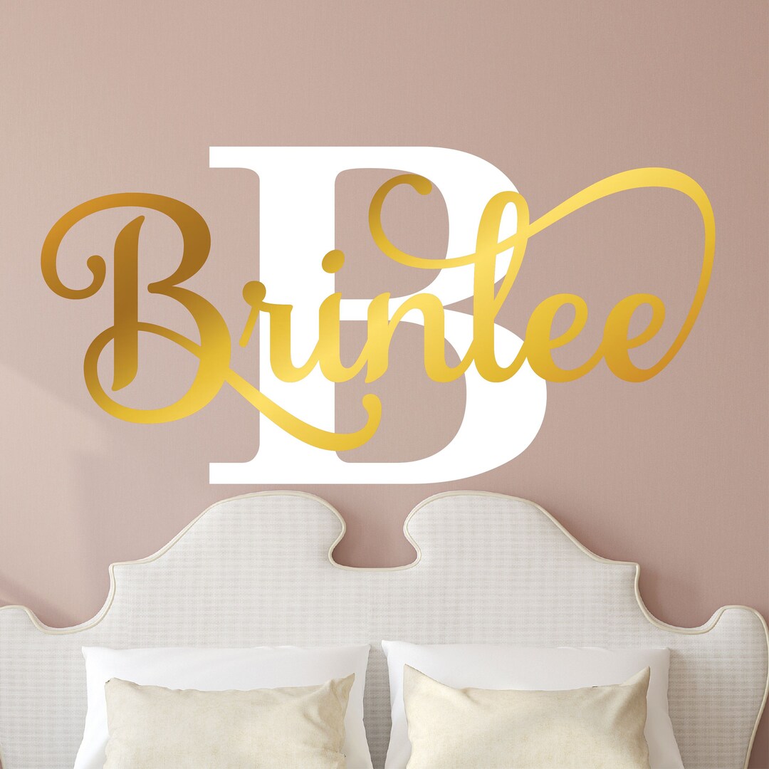 Name Wall Decal Teen Girls Room Decor Baby Girl Nursery Name Decal ...