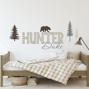Boys Name Wall Decal Boys Name Hunting Wall Decal Deer Kids Wall Decal ...