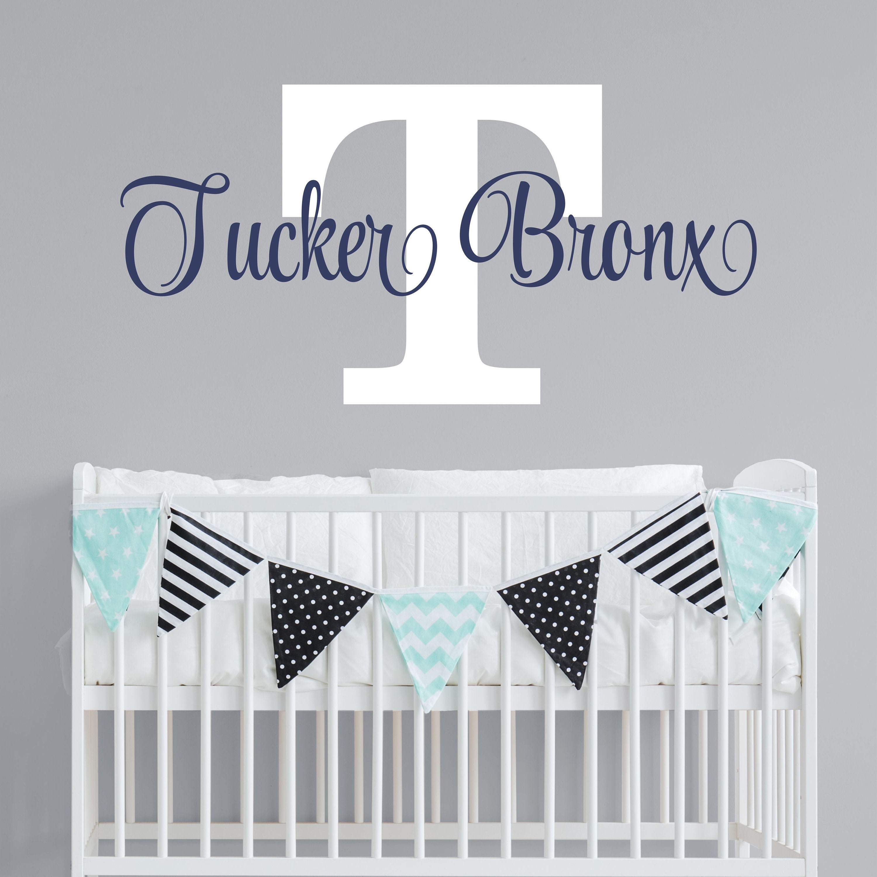 Boy Name Wall Decal Boys Name Wall Decal Wall Decor Boys Name | Etsy