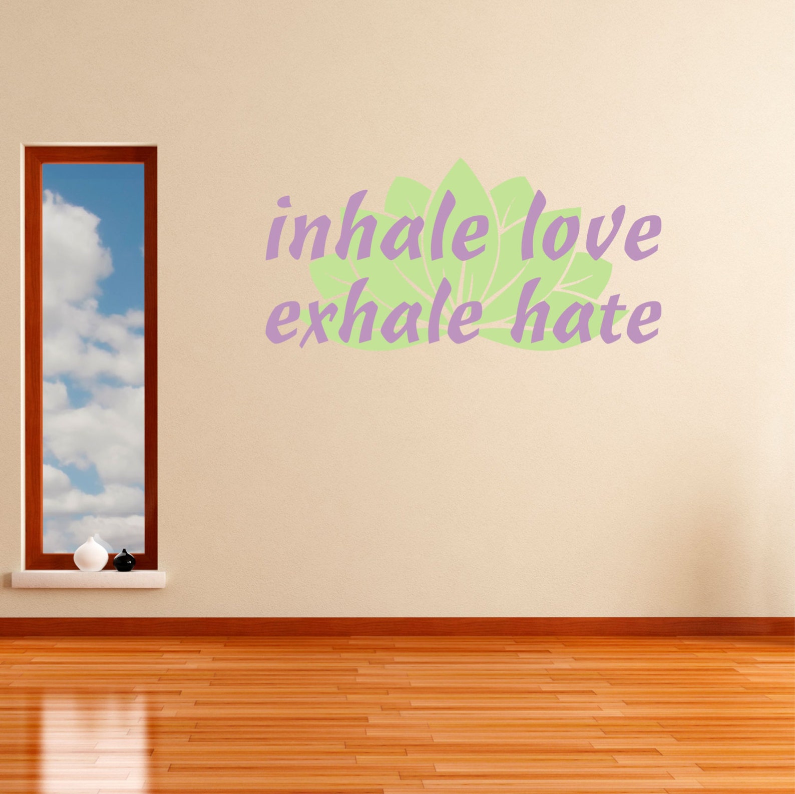 Inhale Love Exhale Hate Yoga Wall Decal Sticker - Etsy