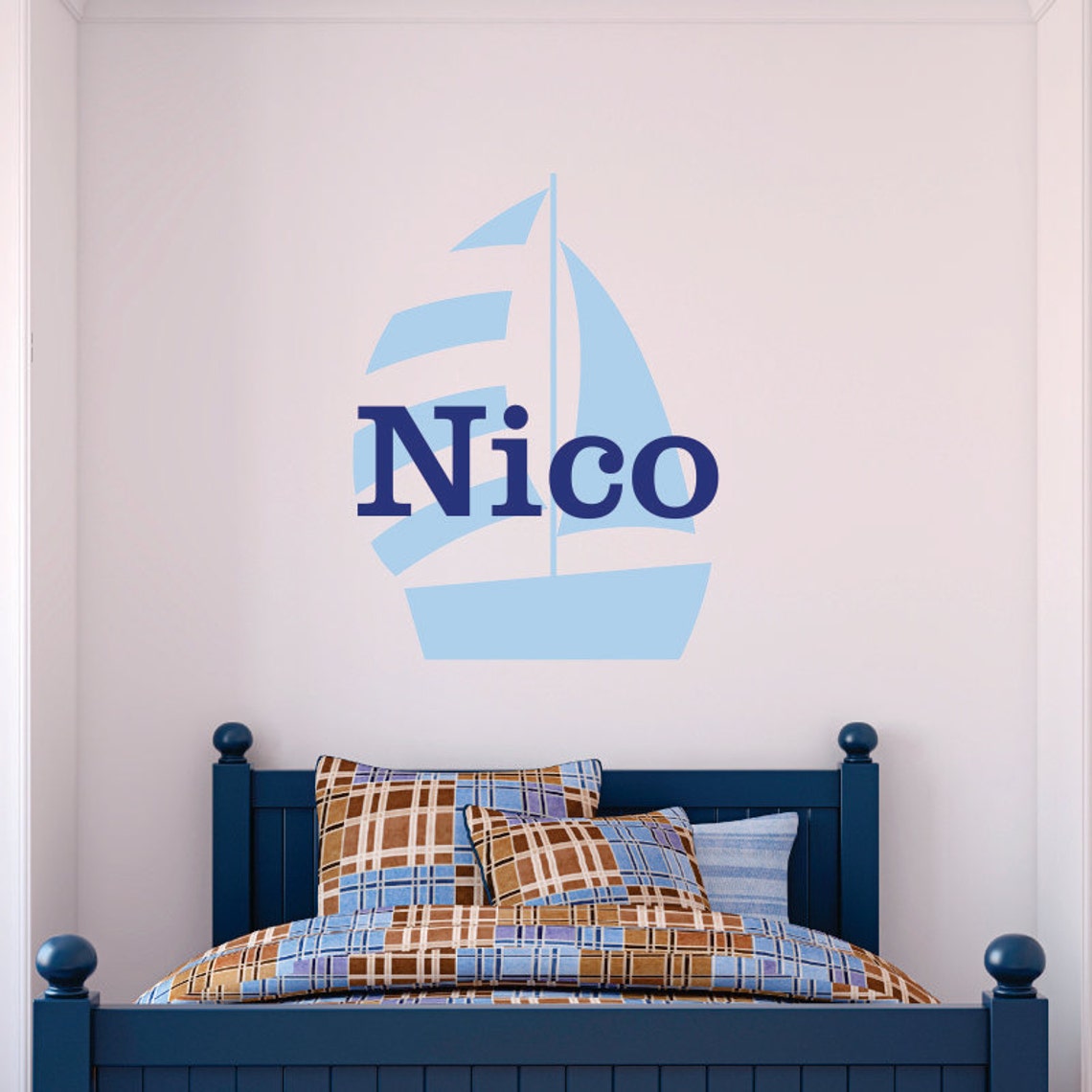Personalized Name Nautical Wall Decal Custom Name Nautical | Etsy