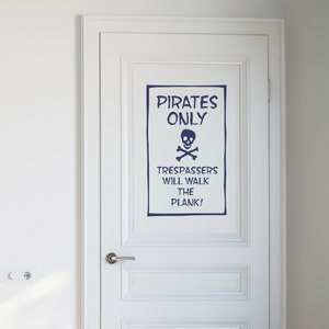 Pirates ONLY Decal - Boys Wall Decal - Pirates Decal - Kids Wall Quotes ...