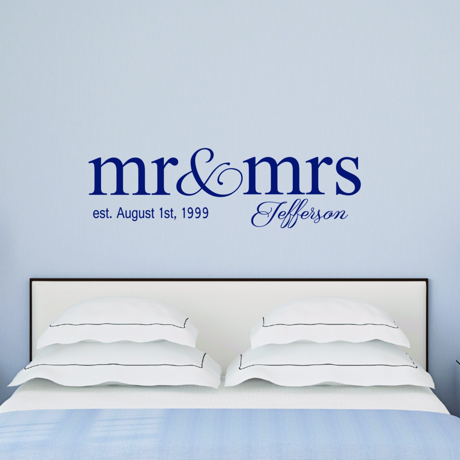 Mr & Mrs Wall Decal Sticker Personalized | Etsy