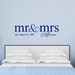 Mr & Mrs Wall Decal Sticker Personalized - Etsy