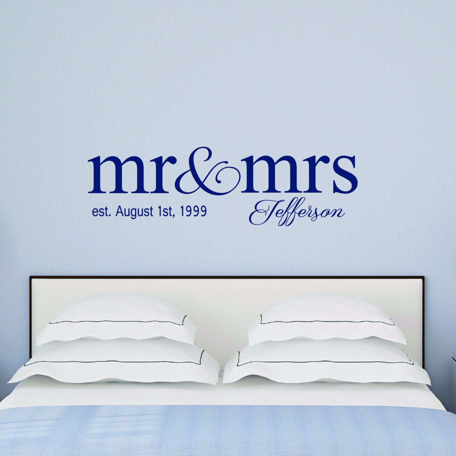 Mr & Mrs Wall Decal Sticker Personalized - Etsy