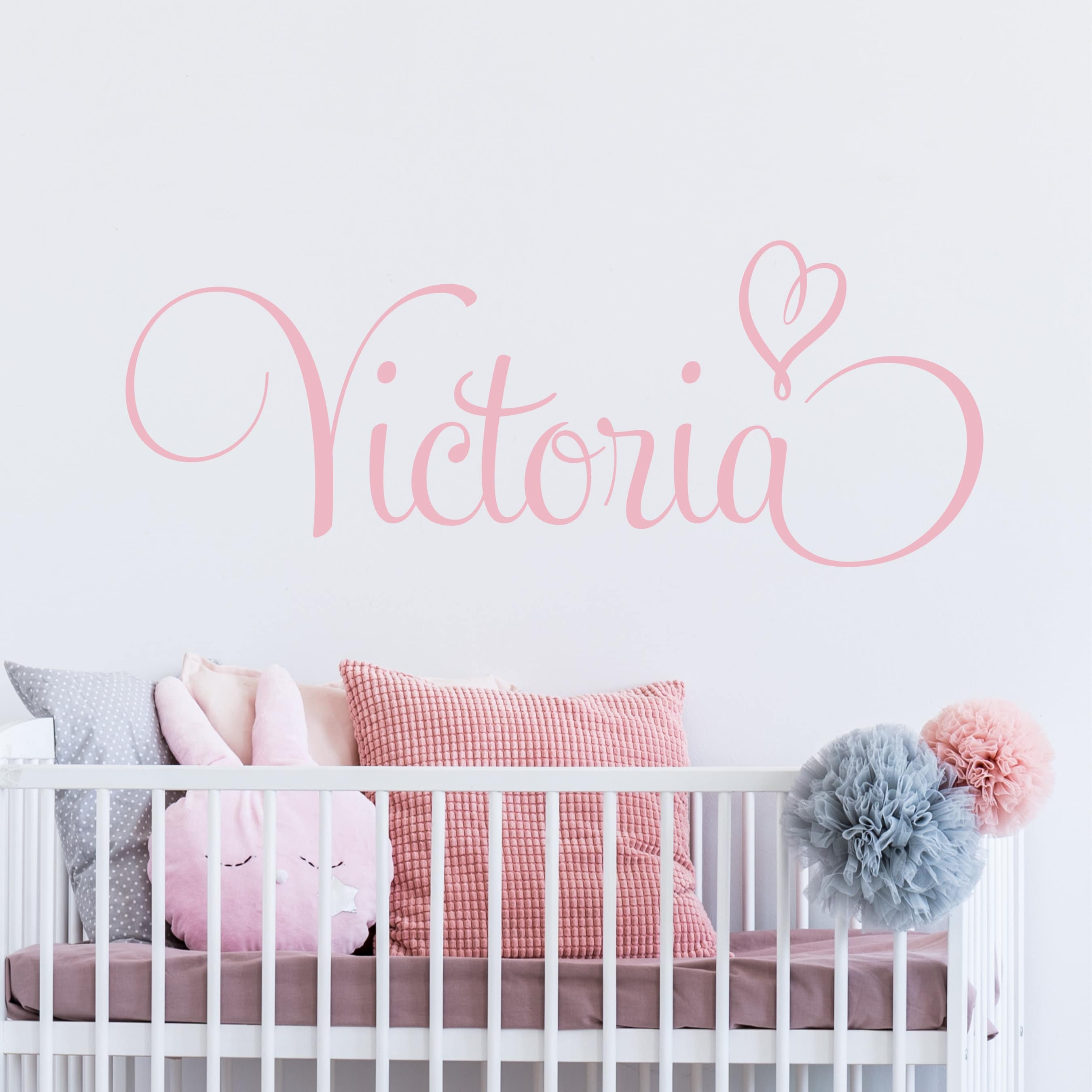 Personalized Wall Decal Girl Name Wall Decal Nursery Wall - Etsy