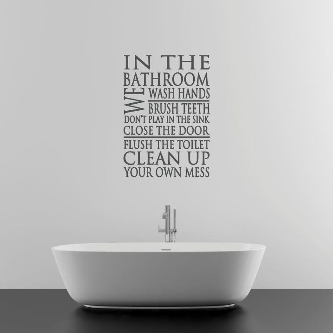 Bathroom Wall Decal Sticker - Etsy
