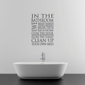 Bathroom Wall Decal Sticker - Etsy