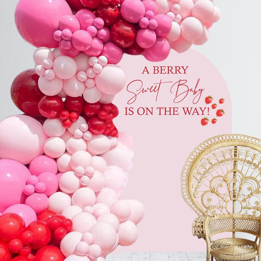 A Berry Sweet Baby is on the Way Decal - Berry Sweet Baby Backdrop - A ...