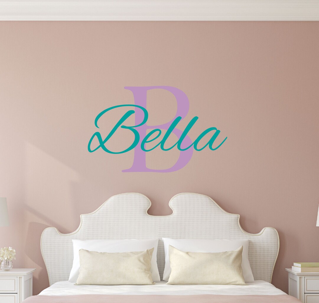 Personalized Name Wall Decal - Custom Name Wall Sticker - Vinyl Decal ...