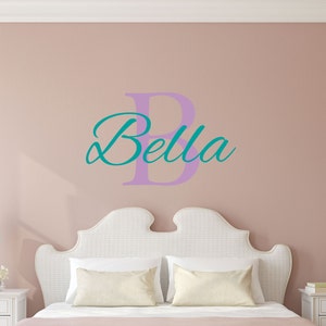 Personalized Name Wall Decal - Custom Name Wall Sticker - Vinyl Decal ...