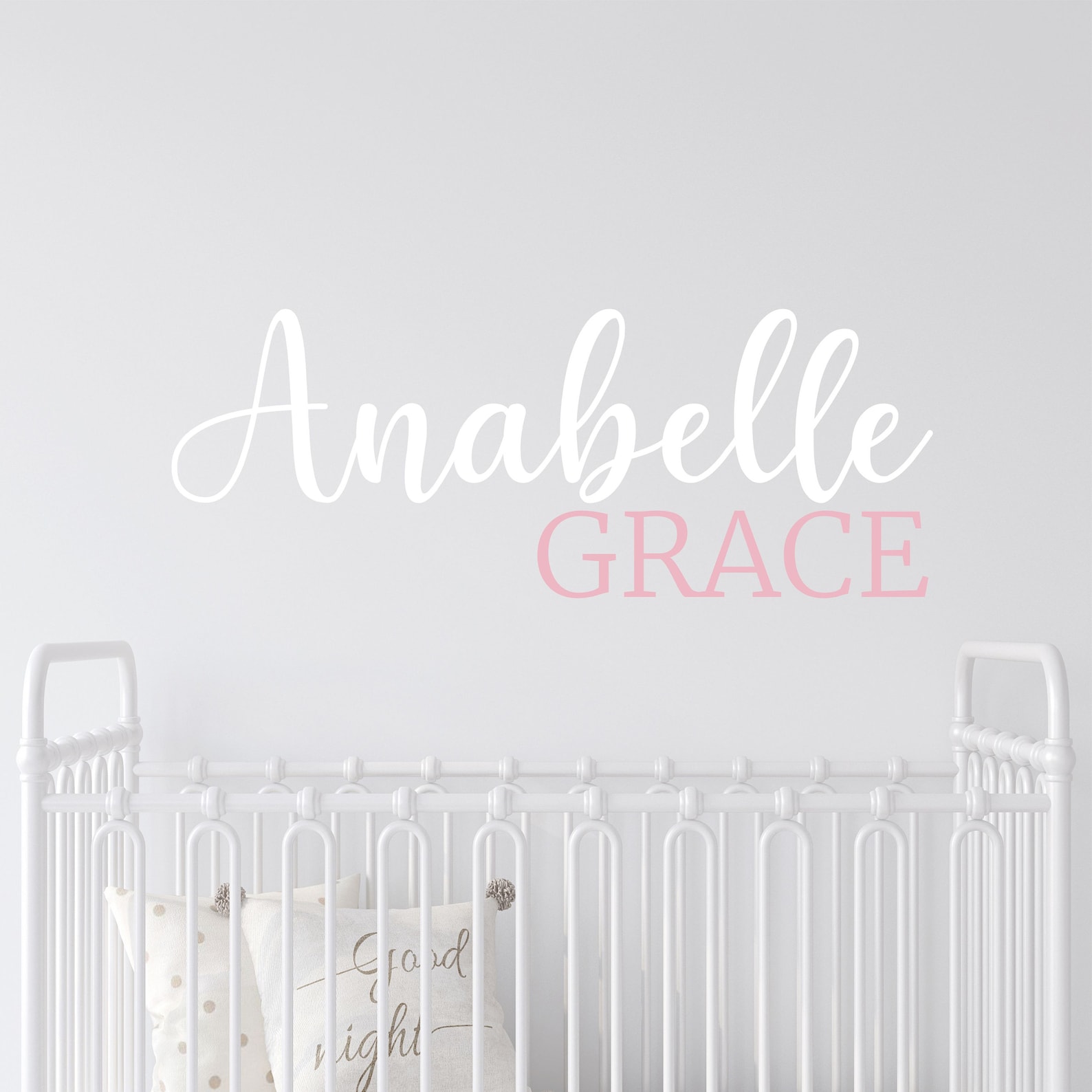 Name Wall Decal Girl Personalized Name Wall Decal Nursery Wall | Etsy
