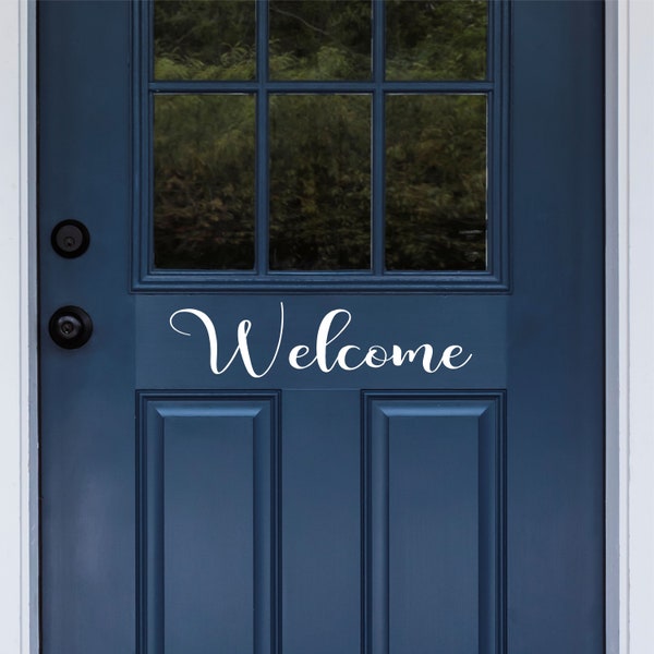 Welcome Door Decal - Etsy