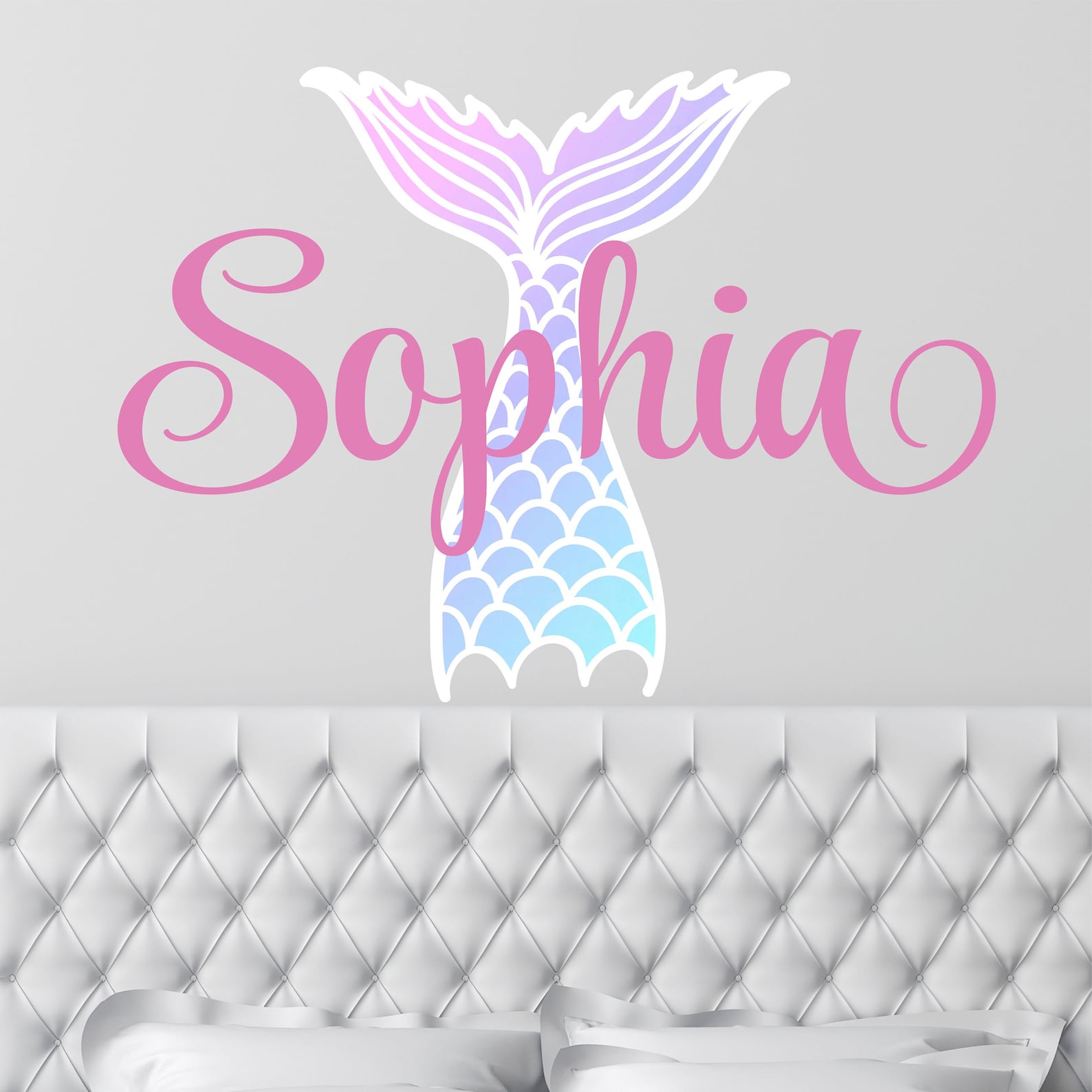 Name Wall Decal Name Mermaid Wall Decal Custom Name Mermaid - Etsy
