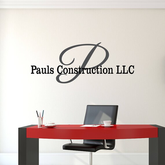 Personalized Business Wall Decal Custom Business Vinyl Wall | Etsy