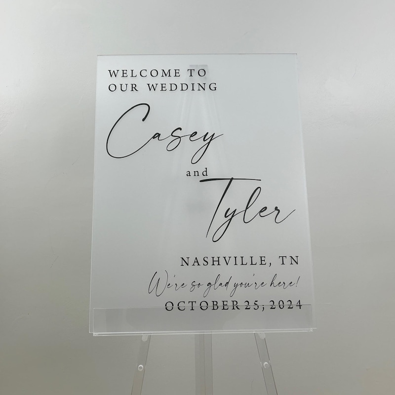 Frosted Acrylic Wedding Sign - Etsy