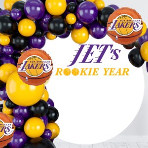 Rookie Year Birthday Party Backdrop Basketball Theme First Birthday ...