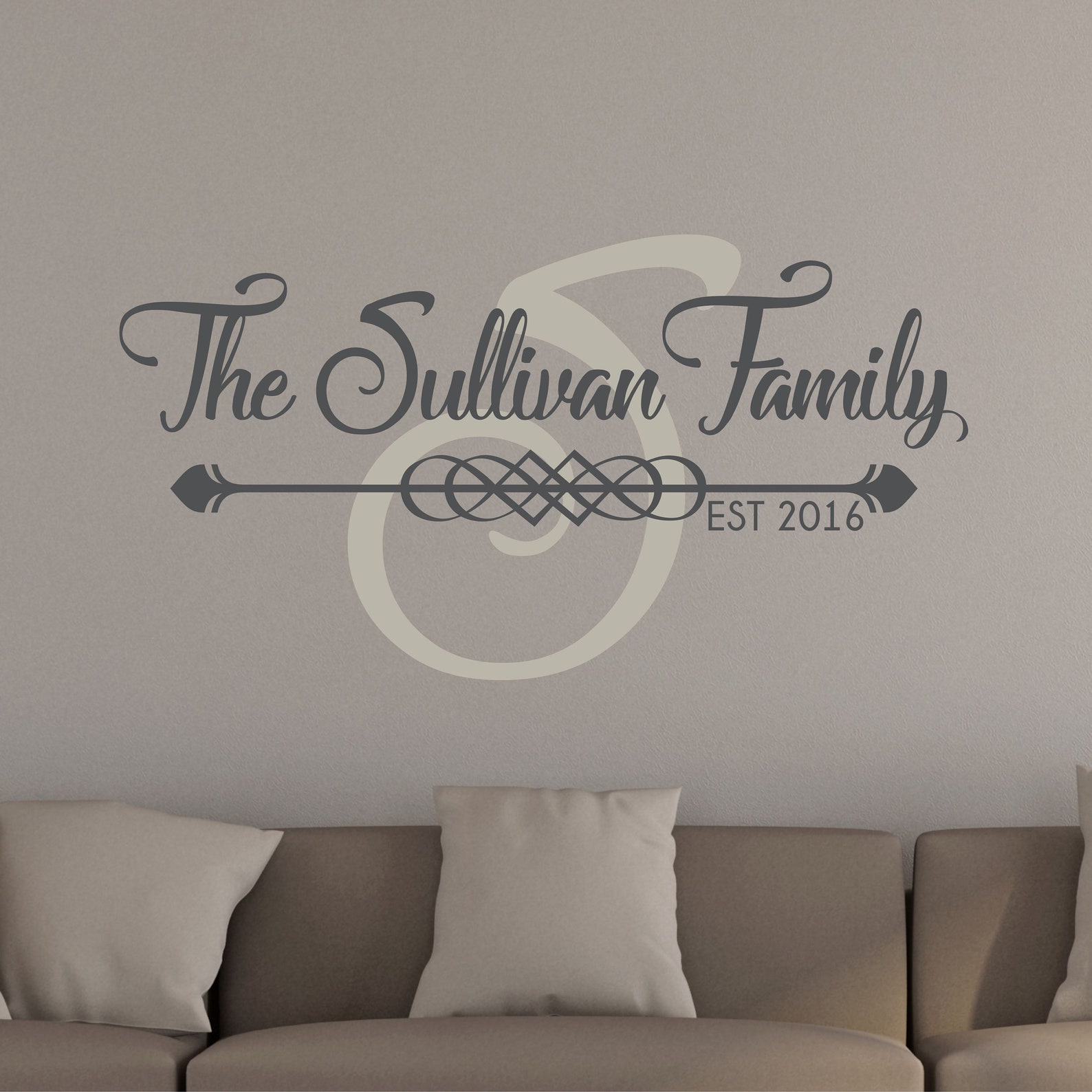 Personalized Family Name Wall Decal Custom Family Name Vinyl - Etsy