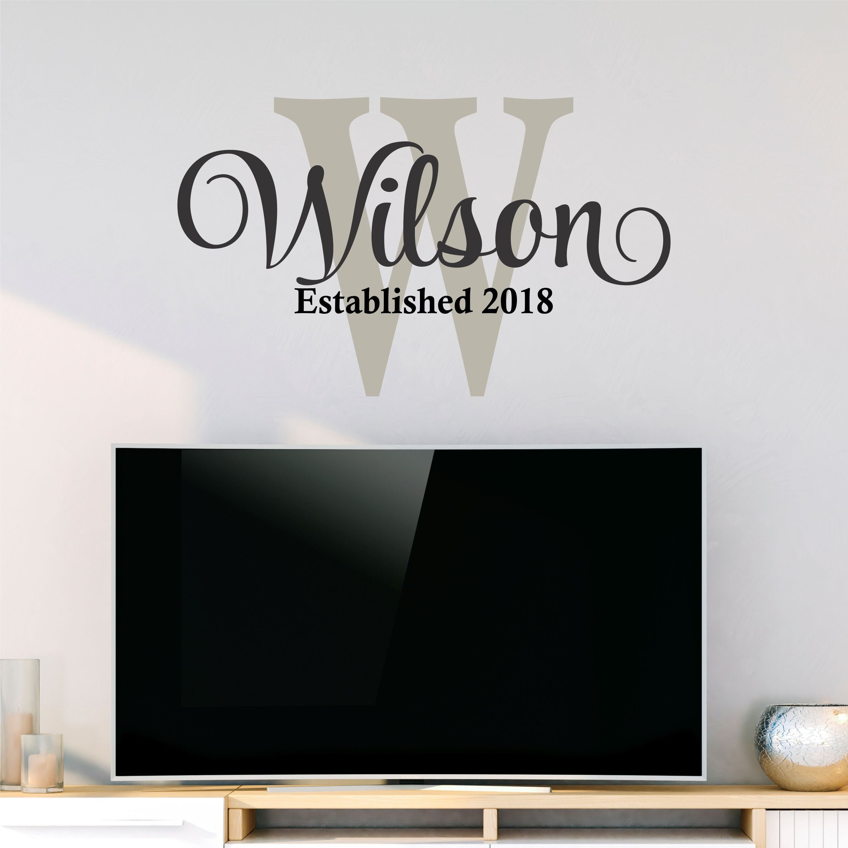 Custom Family Name Wall Decal Personalized Name Wall Sticker - Etsy