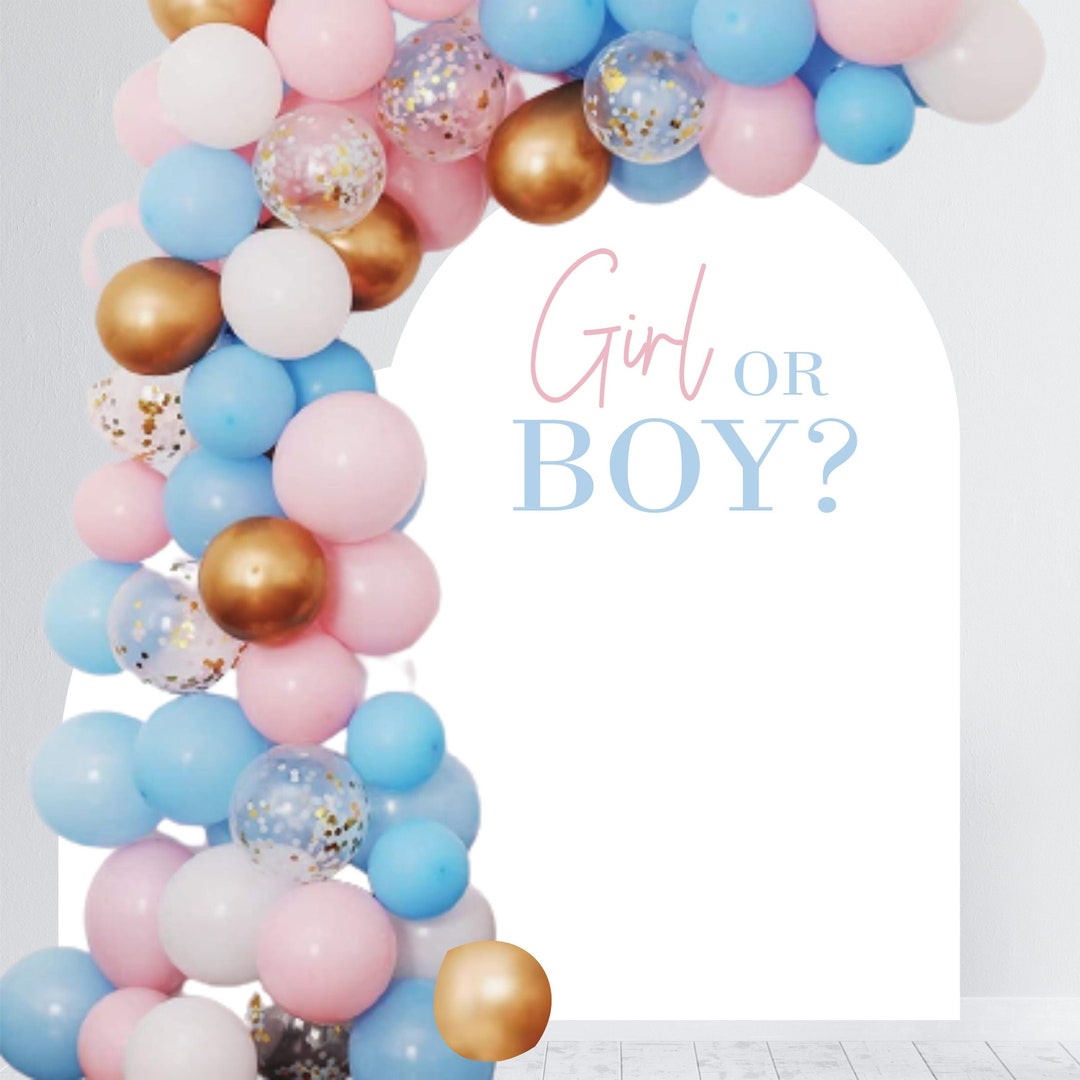 Gender Reveal Decal - Gender Reveal Backdrop - Boy or Girl Wall Decal ...