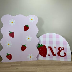 Berry First Birthday Party Backdrop - Berry Theme Birthday Backdrop ...
