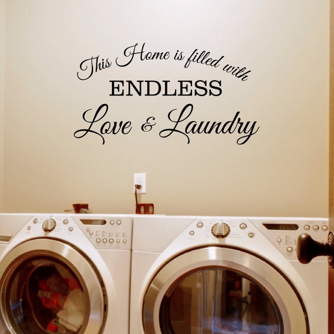 Endless Love and Laundry Room Wall Decal Sticker - Etsy