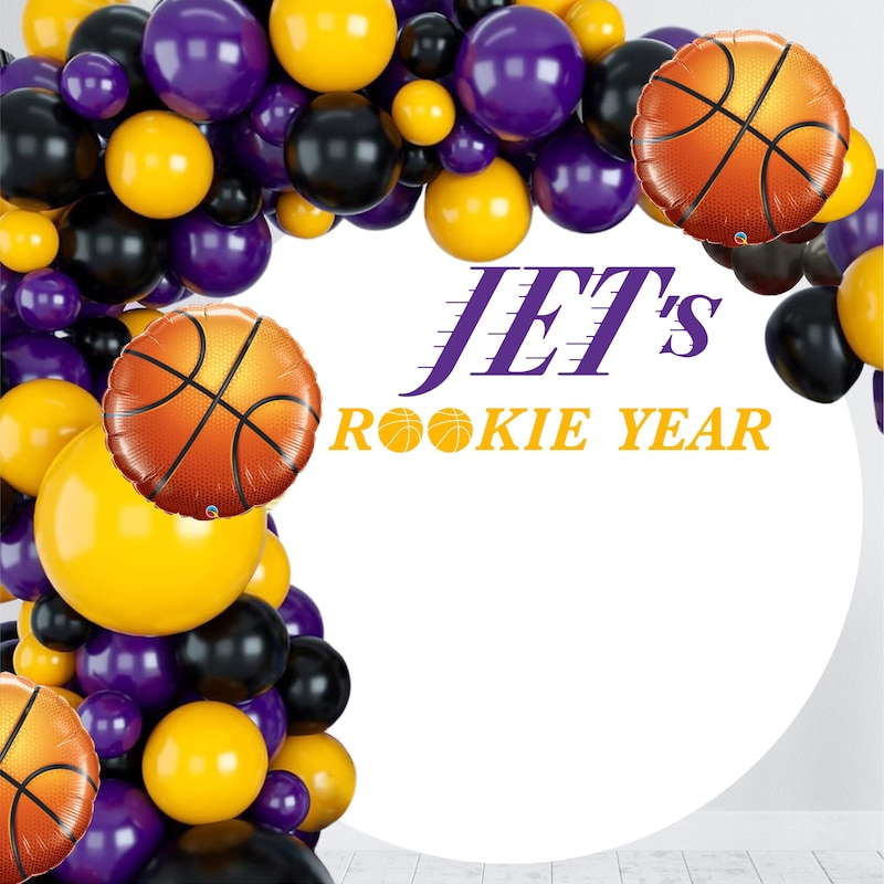 Lakers Birthday Backdrop - Etsy