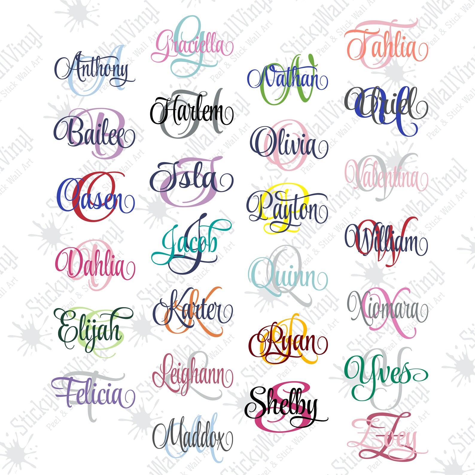 Personalized Girls Name Wall Decal Childrens Room Girls Bedroom Teen ...