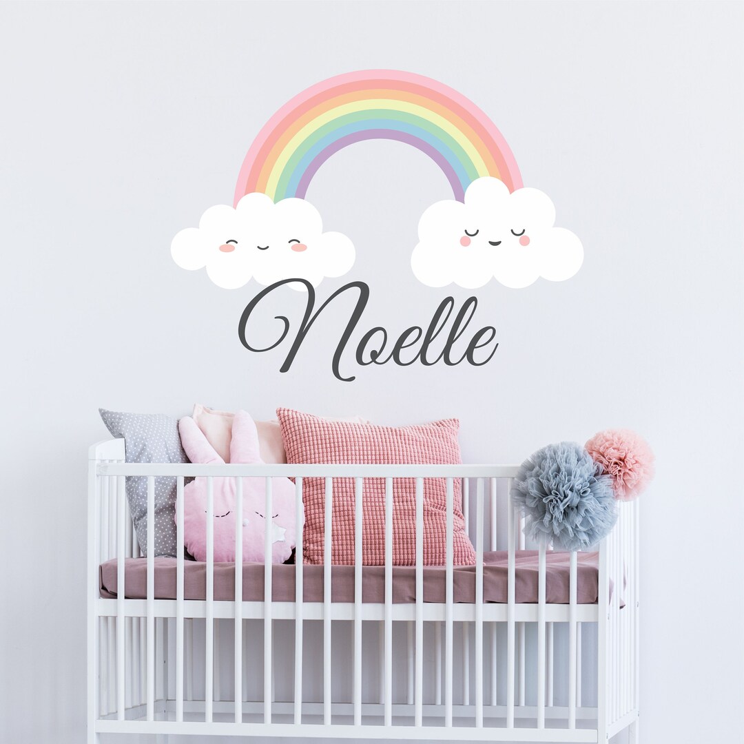 Personalized Rainbow Wall Decal - Girls Personalized Name Rainbow Wall ...