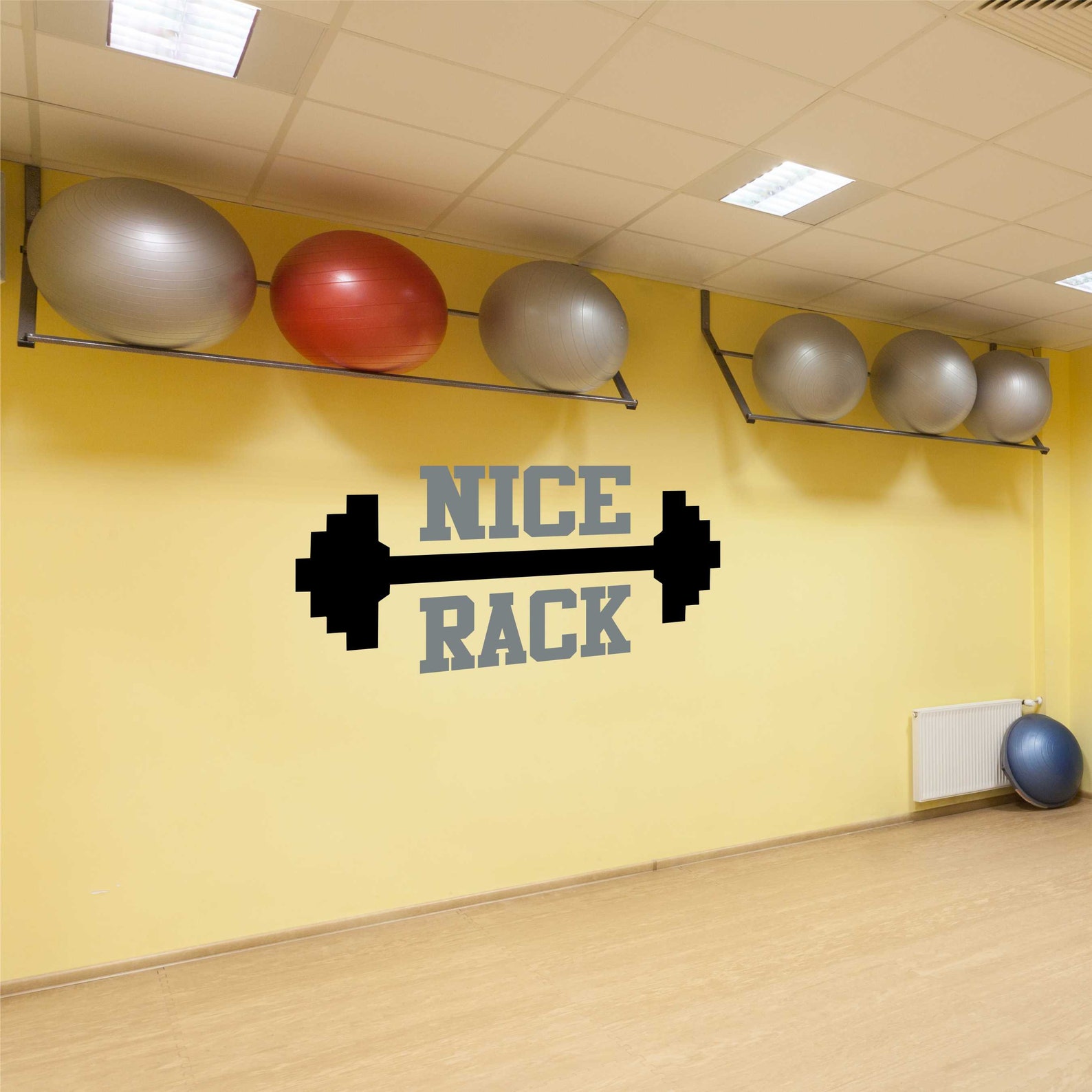 Gym Wall Decal Sticker Nice Rack Workout Fitness Home | Etsy