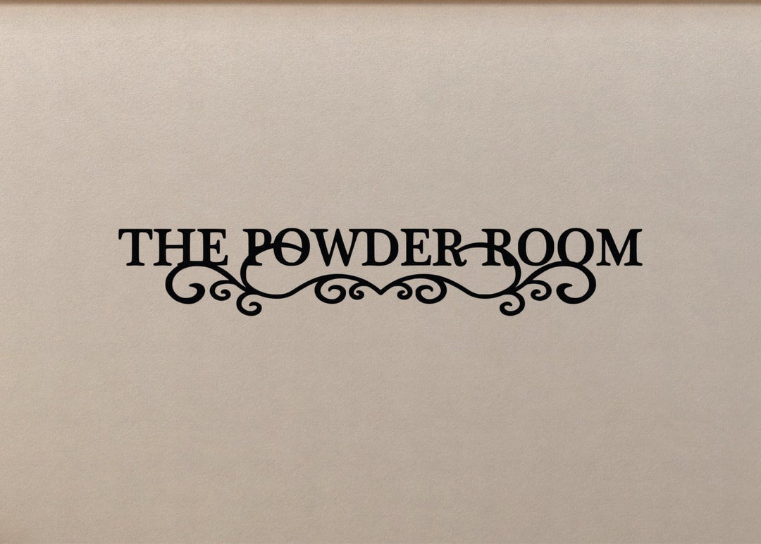 The Powder Room Bathroom Wall Decal Sticker - Etsy