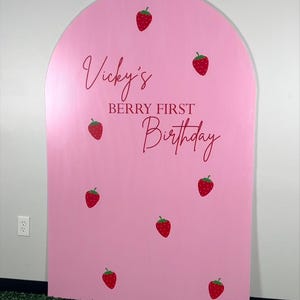 Berry First Birthday Party Backdrop - Berry Theme Birthday Backdrop ...