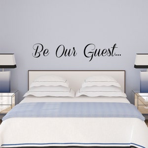 Be Our Guest Wall Decal Sticker - Etsy