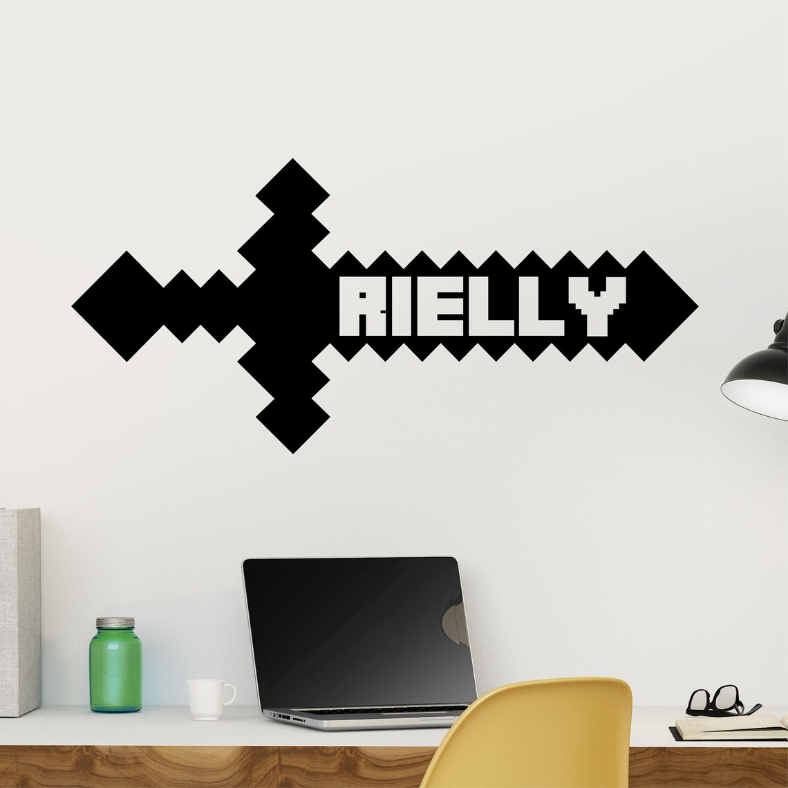 Personalized Name Gamer Wall Decal Custom Name Wall Sticker - Etsy