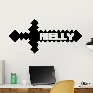 Personalized Name Gamer Wall Decal - Custom Name Wall Sticker - Vinyl ...