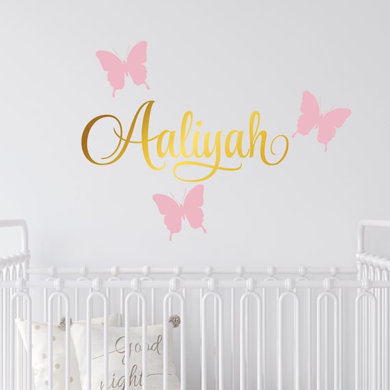 Name Wall Decal Butterfly Personalized Name Butterfly Wall - Etsy