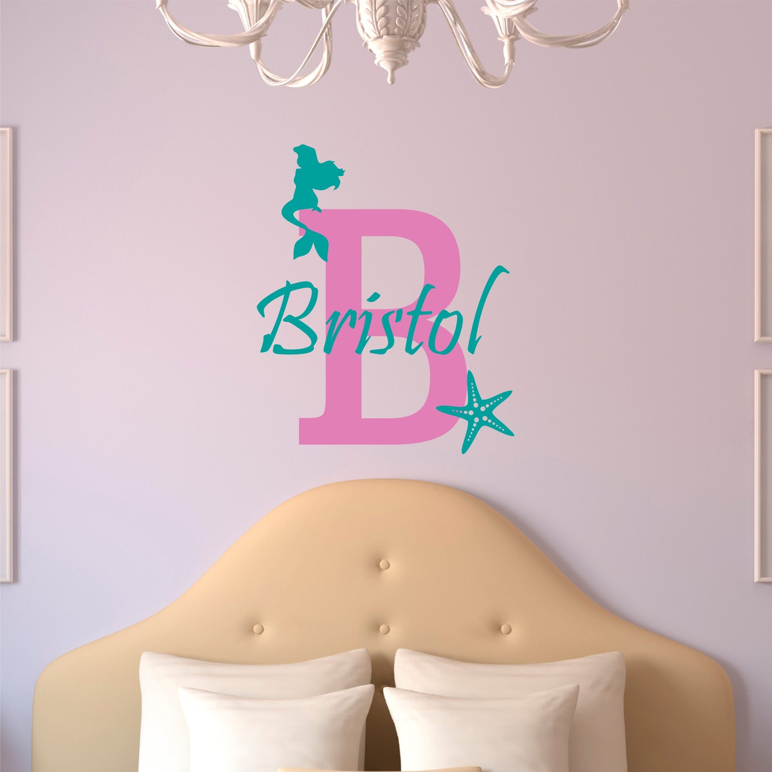 Personalized Name Mermaid Wall Decal Custom Name Mermaid - Etsy