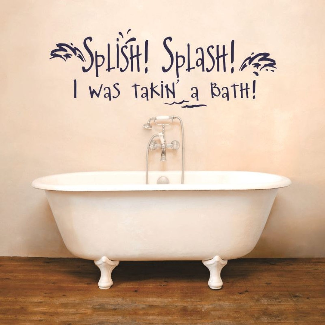 Splish Splash Bath Wall Decal Sticker - Etsy