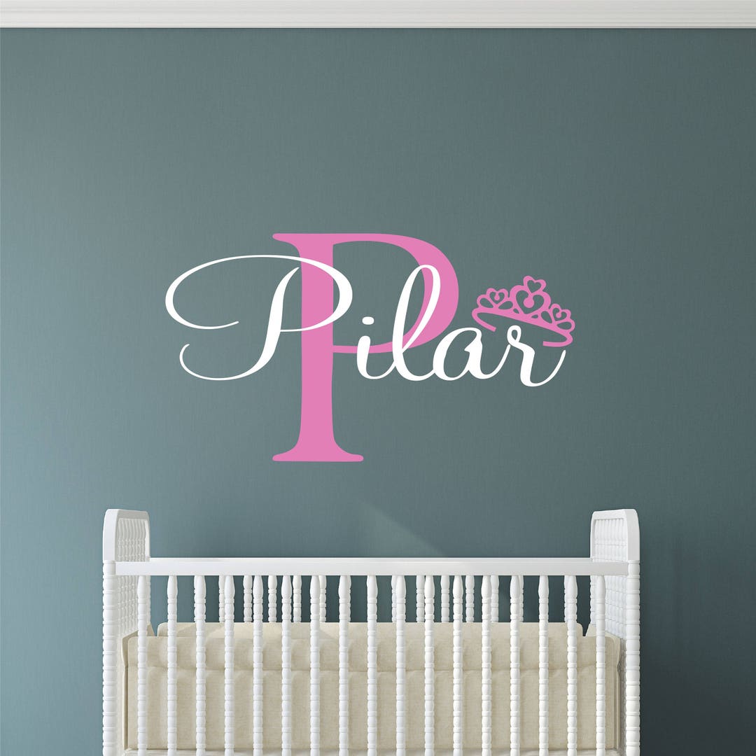 Personalized Name Princess Wall Decal - Custom Name Princess Wall ...