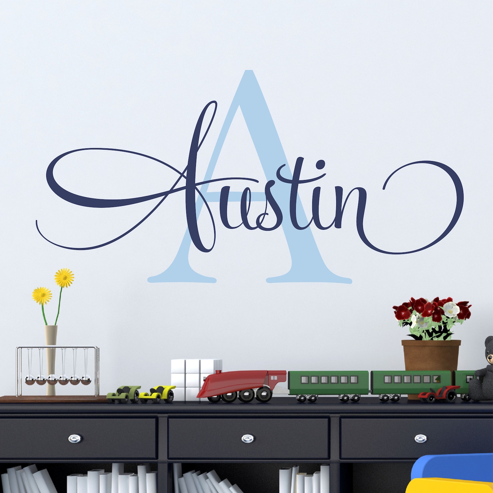 Name Wall Decal Teen Boys Room Decor Baby Boy Nursery Name - Etsy