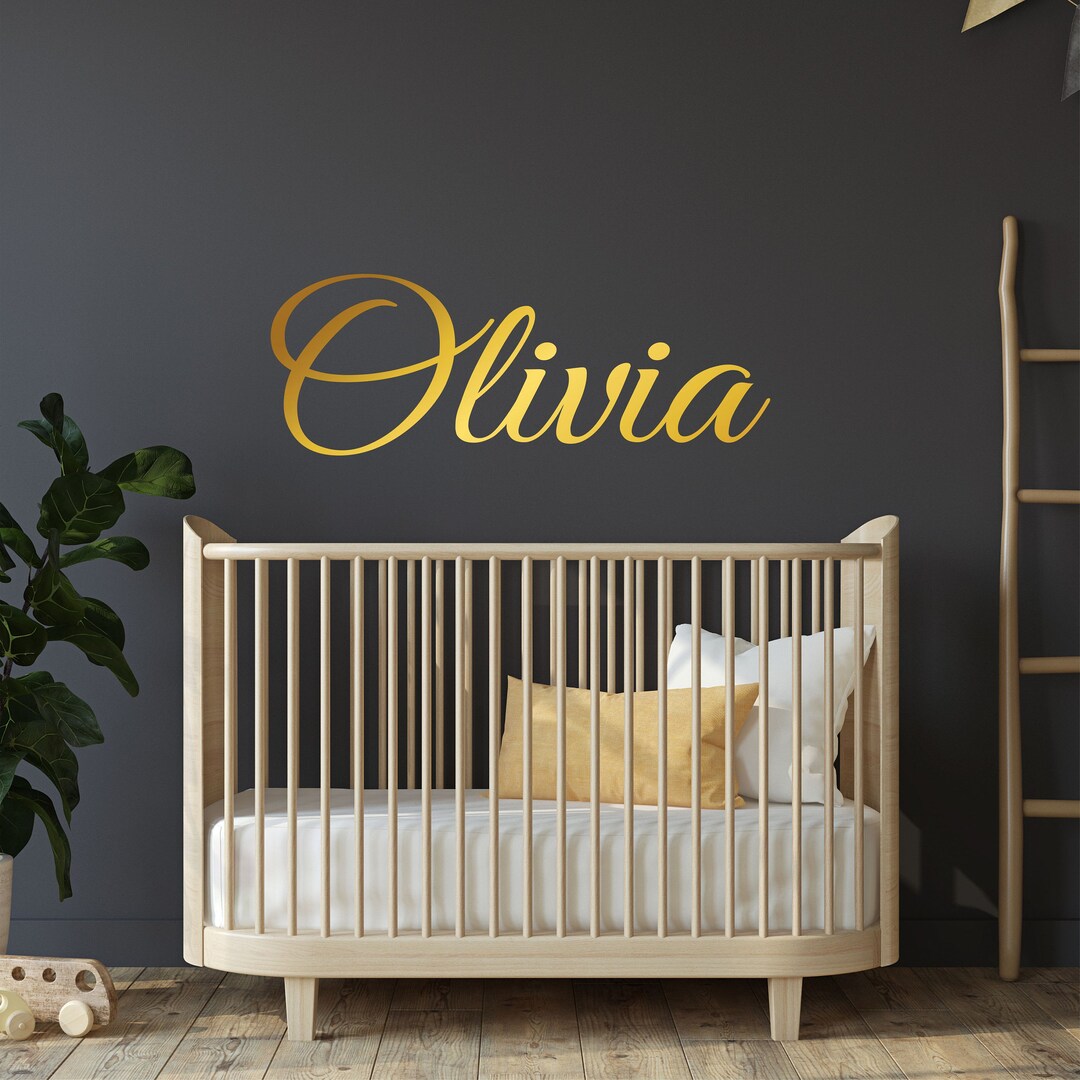 Personalized Wall Decal Girl Name Wall Decal Nursery Wall Decal ...