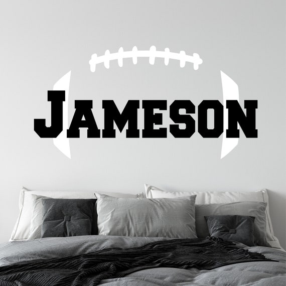 Personalized Name Football Wall Decal Custom Name Football - Etsy