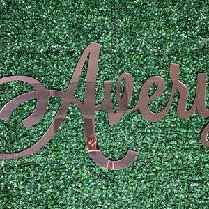 Custom Acrylic Mirror Name Sign | Nursery Name Sign | Personalized Name ...