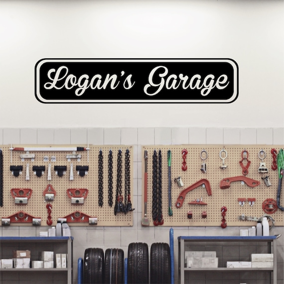 Personalized Garage Wall Decal Sticker Man Cave Sign Decal | Etsy