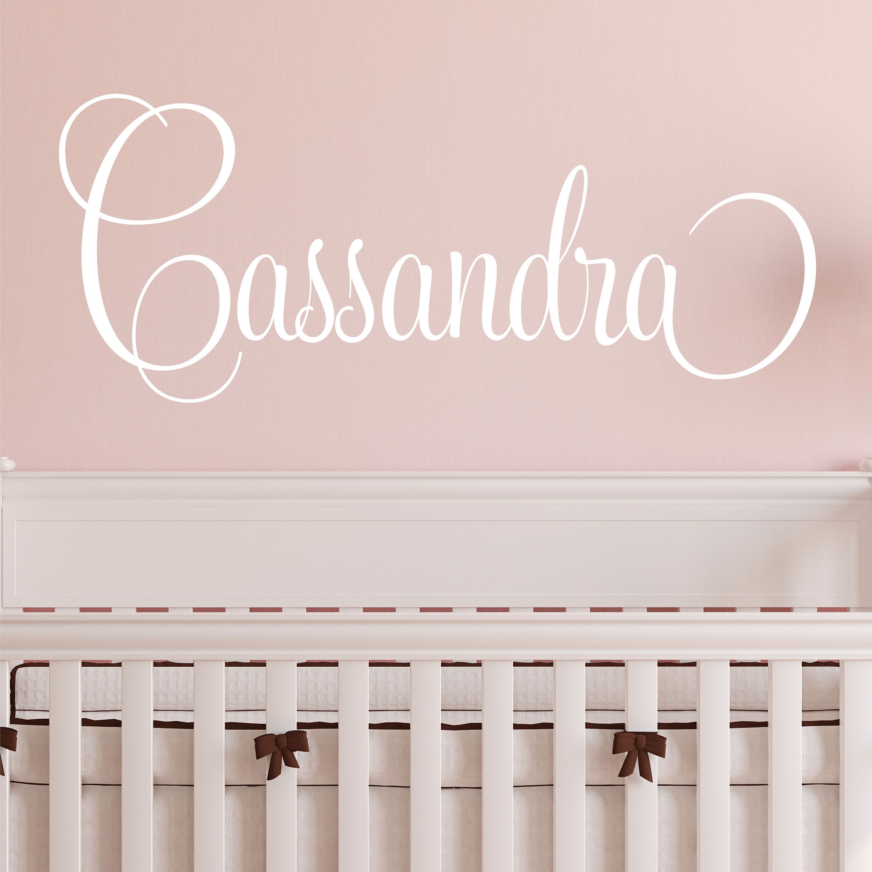 Girls Name Personalized Name Wall Decal Girl Monogram Initial - Etsy
