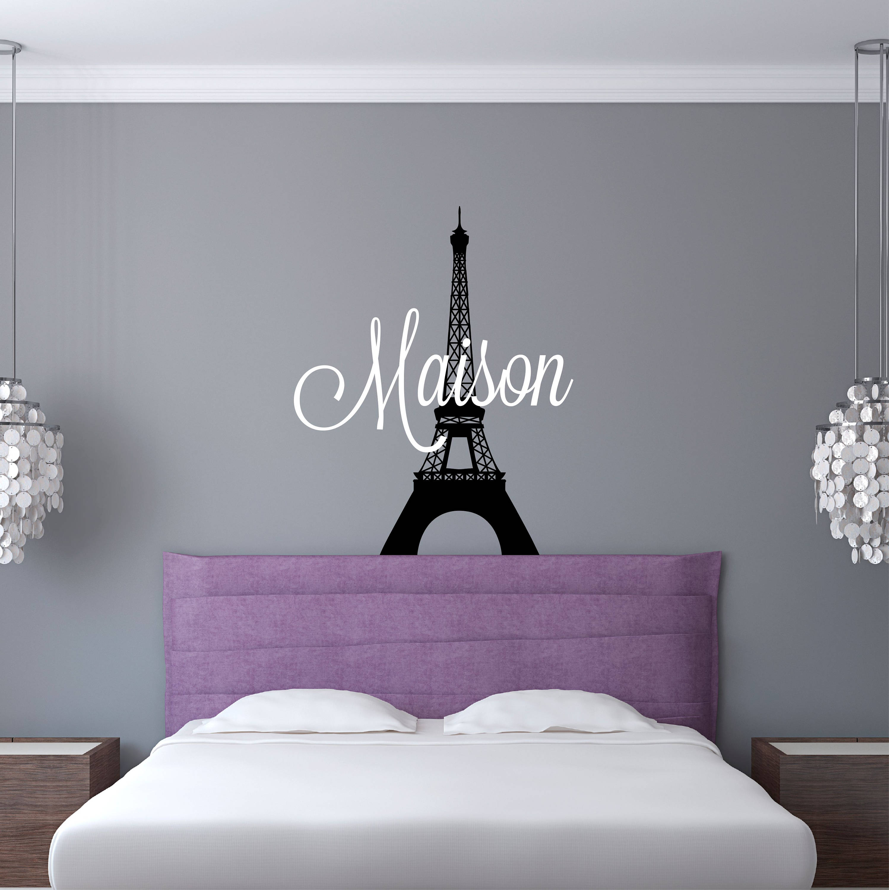 Personalized Name Paris Wall Decal Custom Name Paris Wall - Etsy