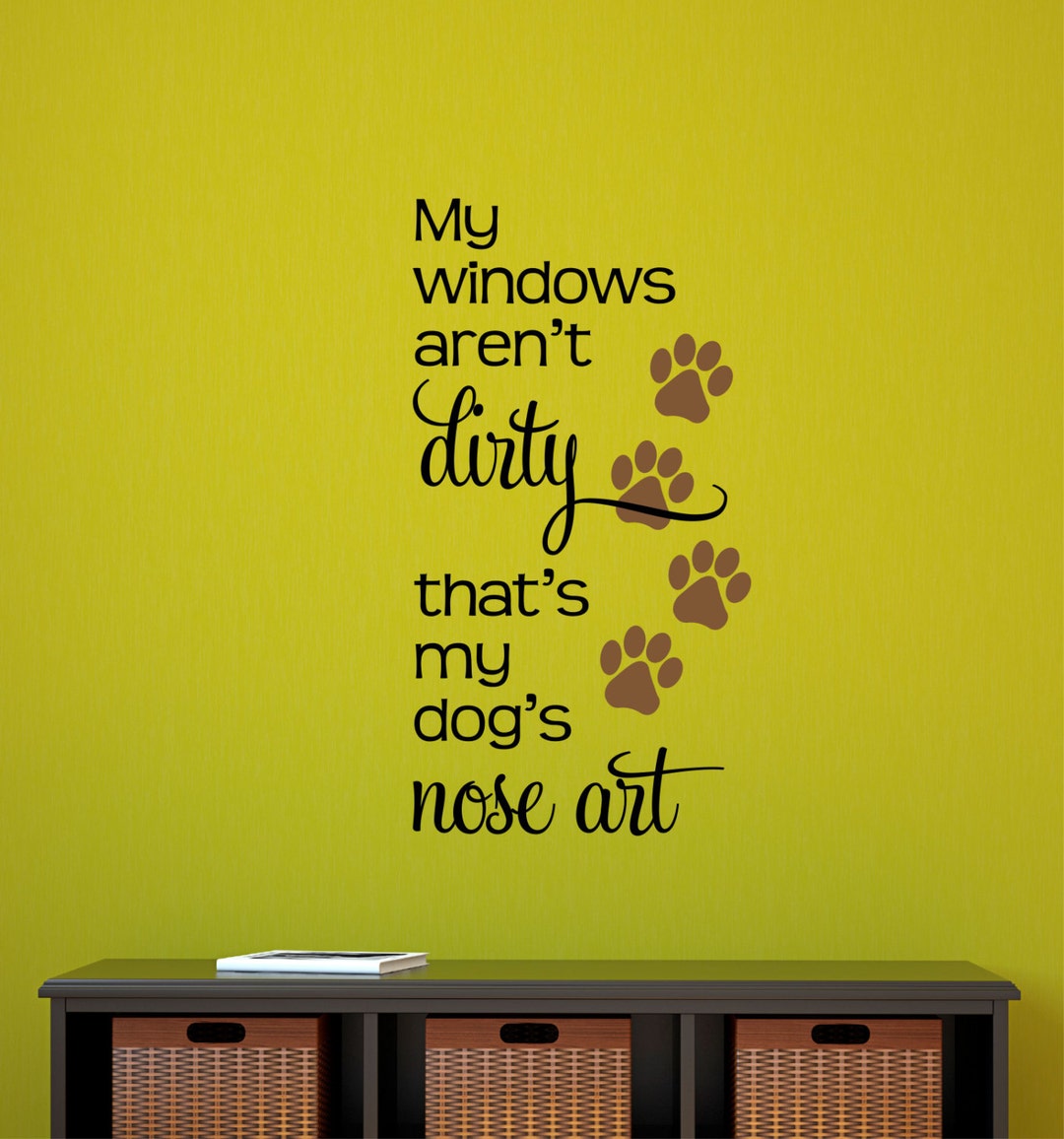 Dog Wall Decal - Dog's Nose Art Wall Decal Sticker - Etsy