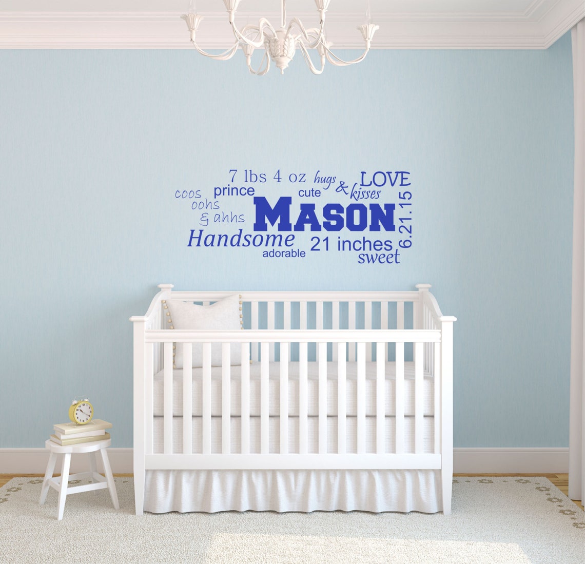 Baby Boy Personalized Decal - Boys Wall Decal - Kids Decal - Wall ...