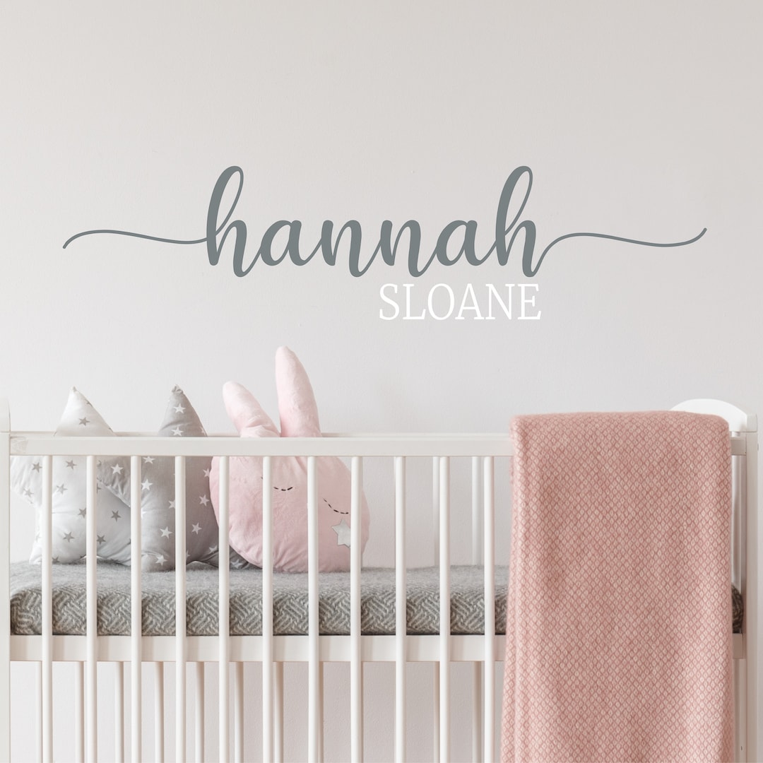 Name Wall Decal Girl Personalized Name Wall Decal Nursery Wall Decal ...